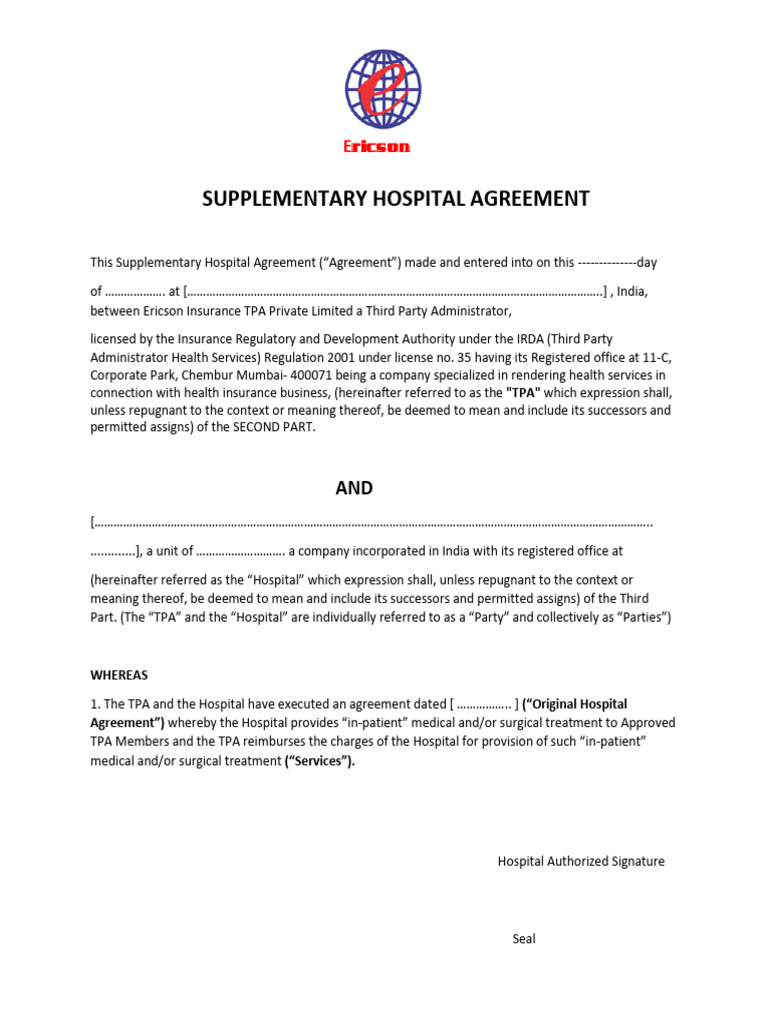 Updated Supplmentary Agreement 2020-2021 | PDF | Insurance | Civil Law ...