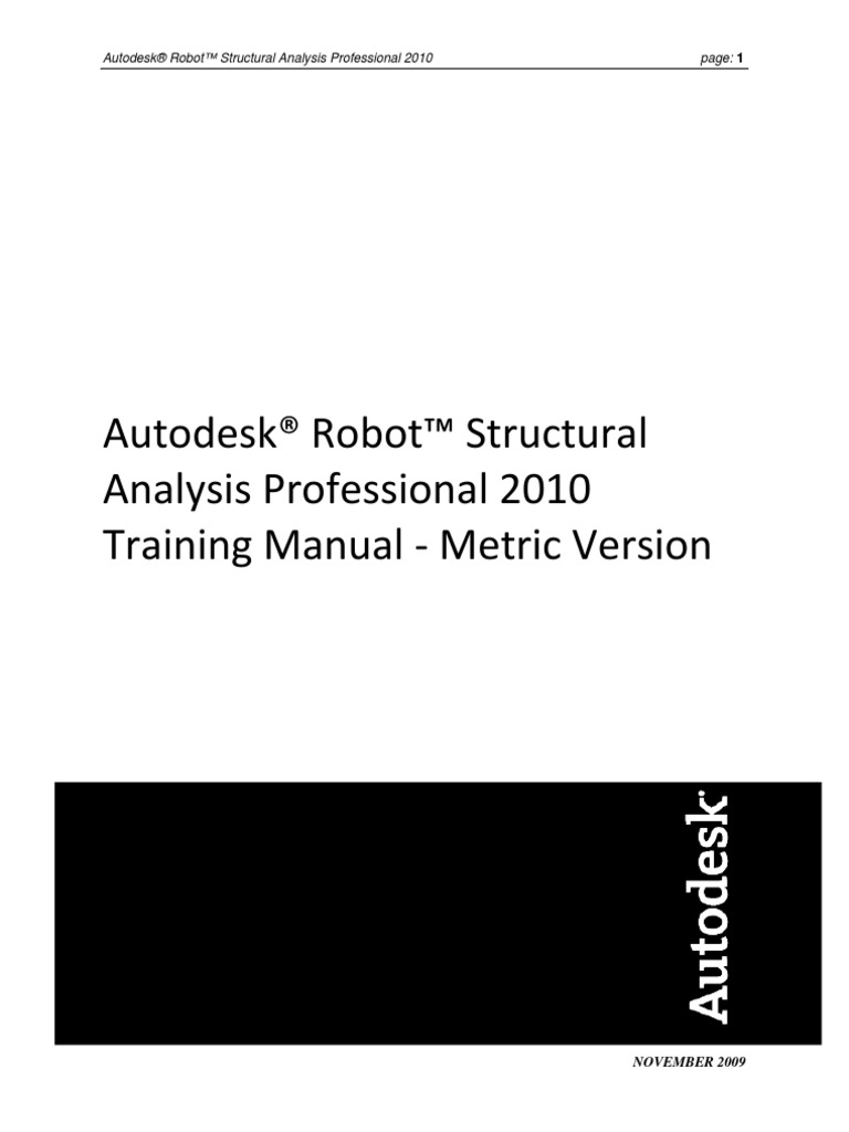Robot 2010 Training Manual Metric | PDF | Auto Cad | Truss