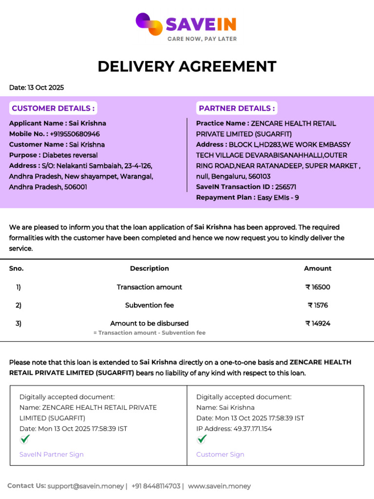 Delivery Agreement 256571 1760358519393 | PDF