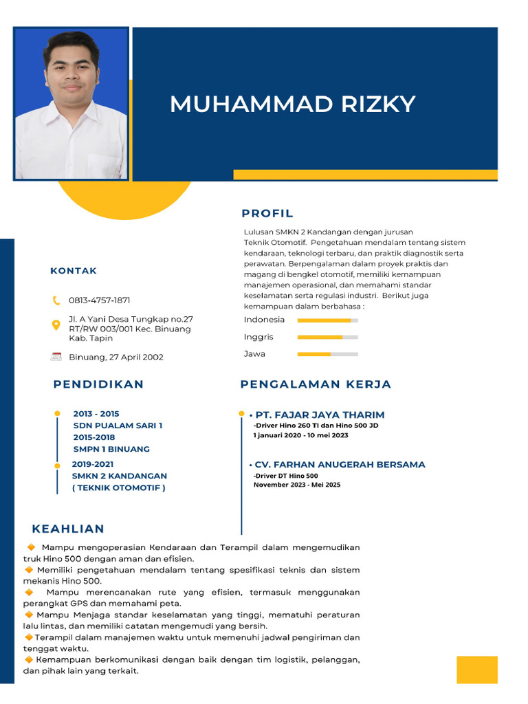 Muhammad Rizky (CV) | PDF