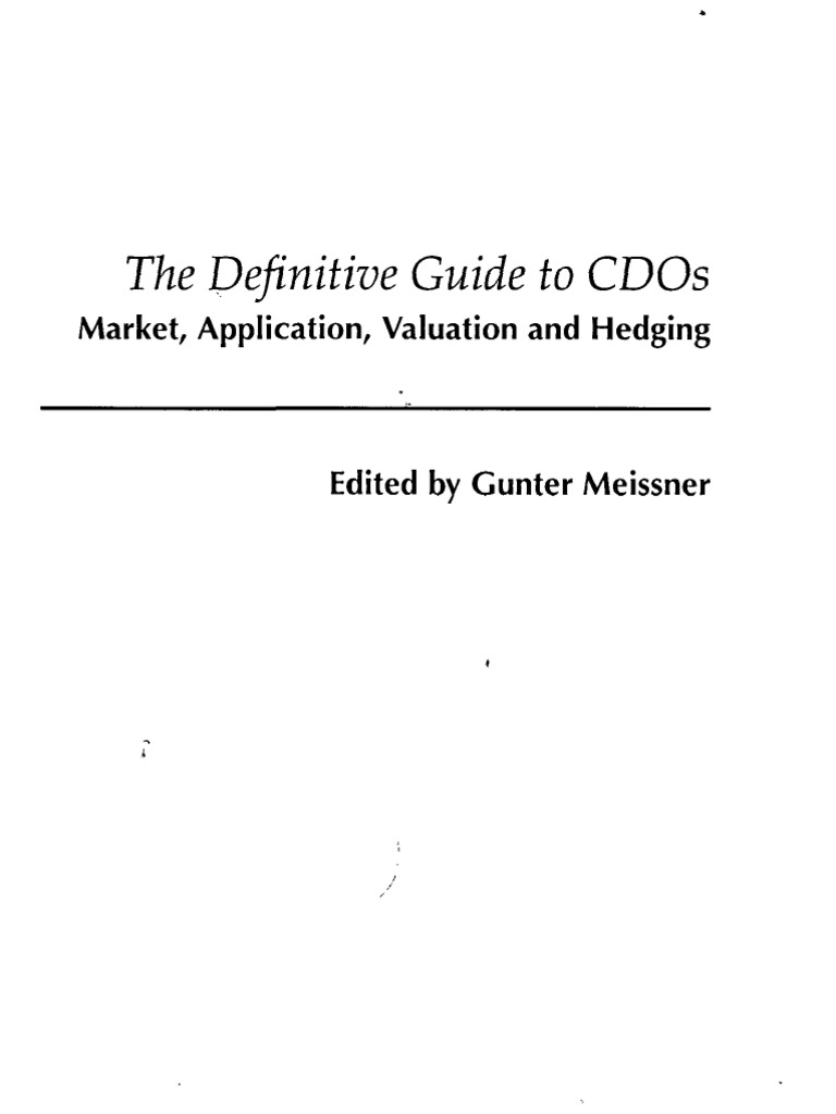 The Definitive Guide To CDOs | PDF | Collateralized Debt Obligation ...