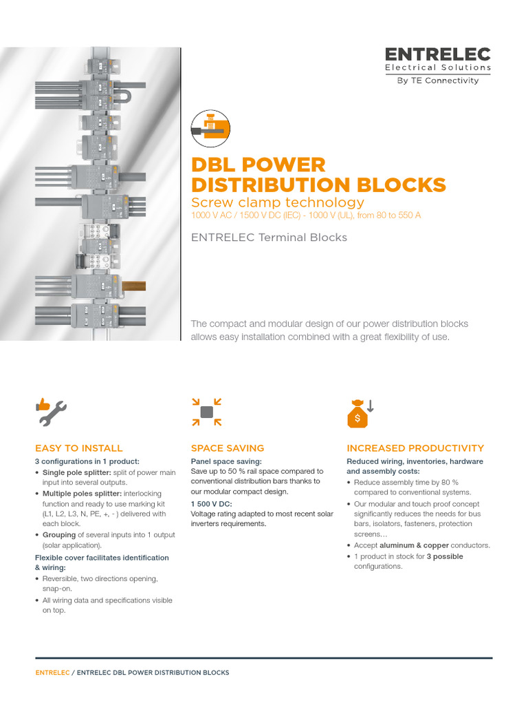 DBL Power Distribution Blocks Overview | PDF | Electric Power ...