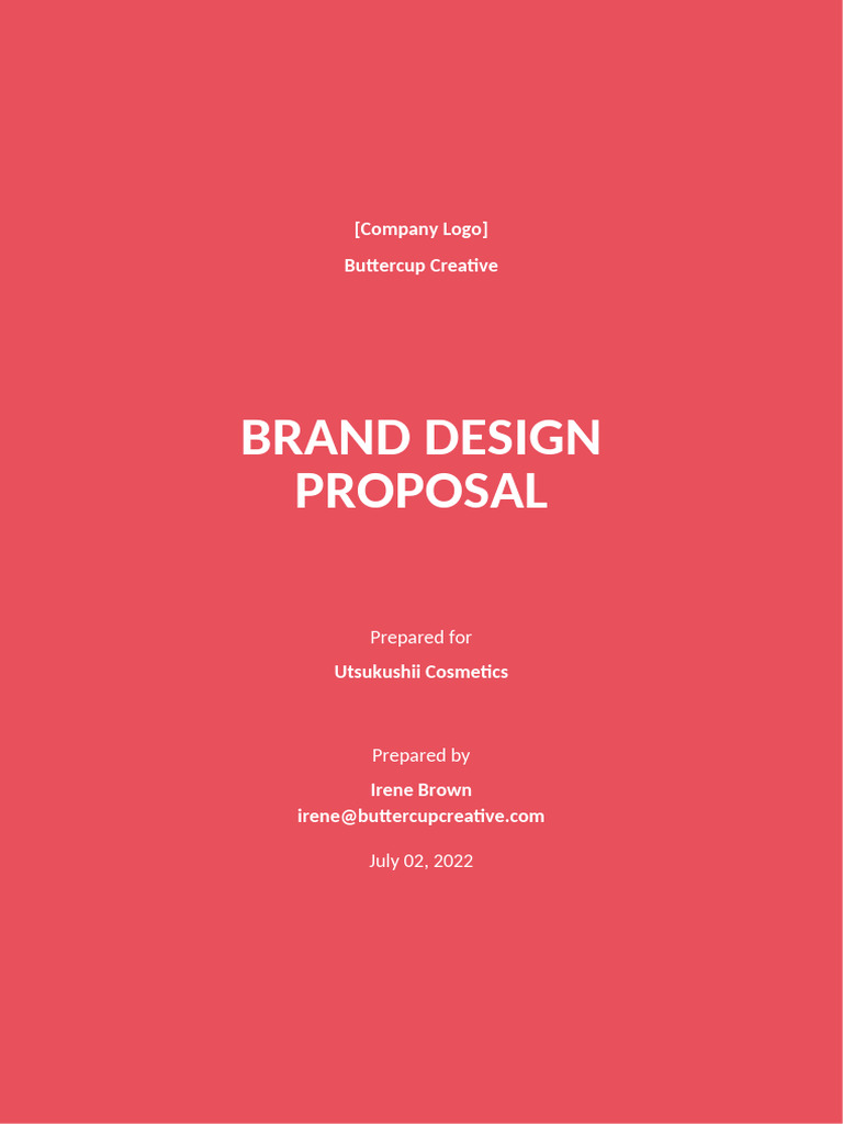Brand Design Proposal Template | PDF | Brand | Computing