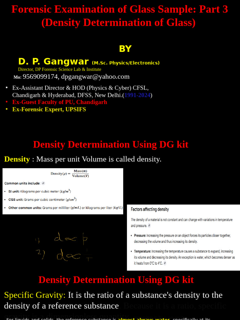 Glass Examination Part3 Density | PDF