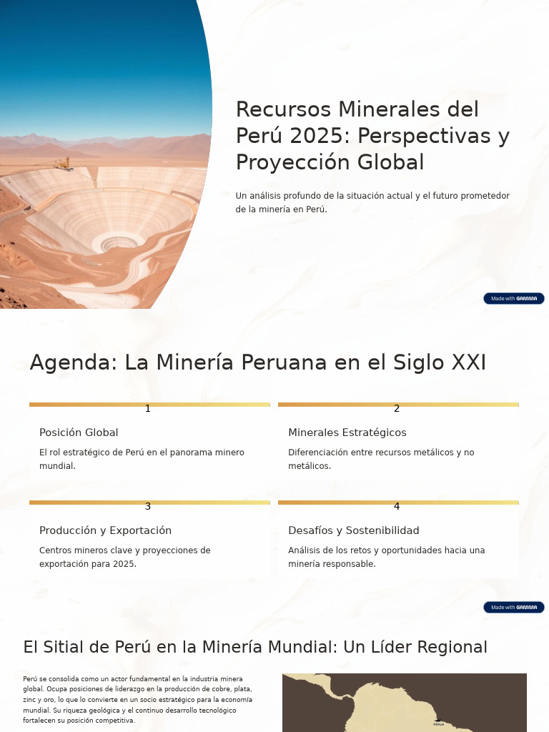 Minería en Perú 2025: Proyecciones y Retos | PDF | Minería ...