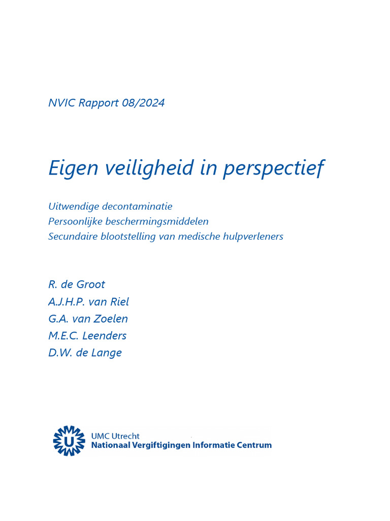NVIC Rapport - Eigen Veiligheid in Perspectief | PDF