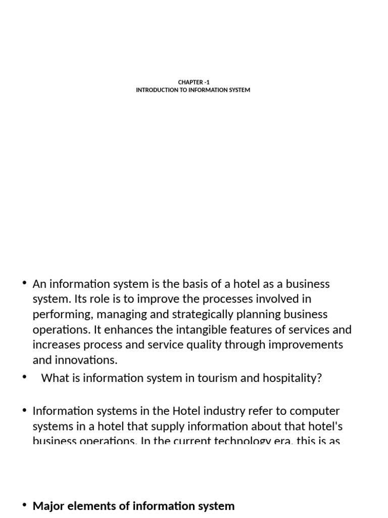 Information Systems in Hospitality Management | PDF | Knowledge ...