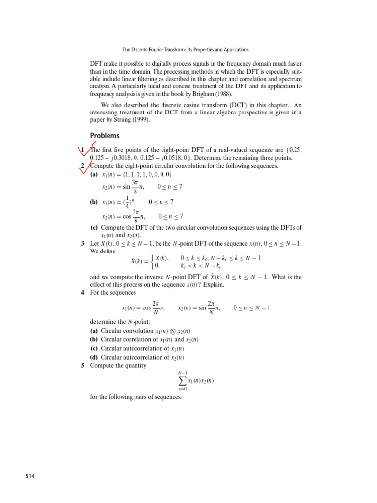 Chapter 7 DFT Proakis | PDF | Discrete Fourier Transform | Digital Signal Processing