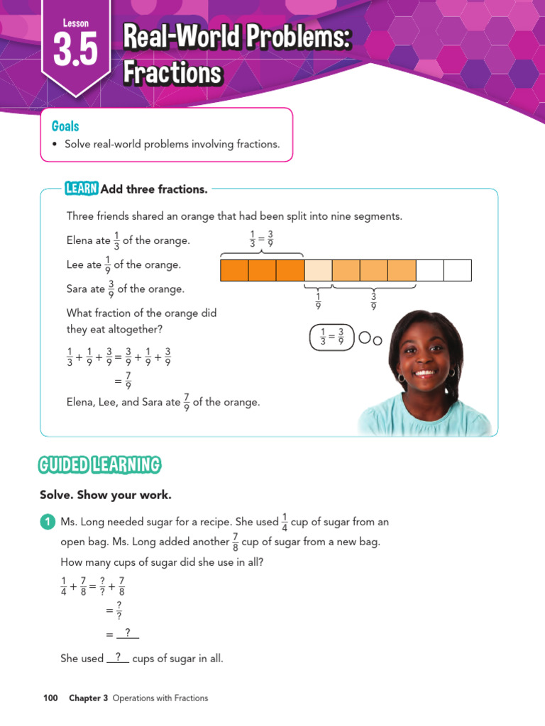 3.5 - Fraction Real-World Problems | PDF