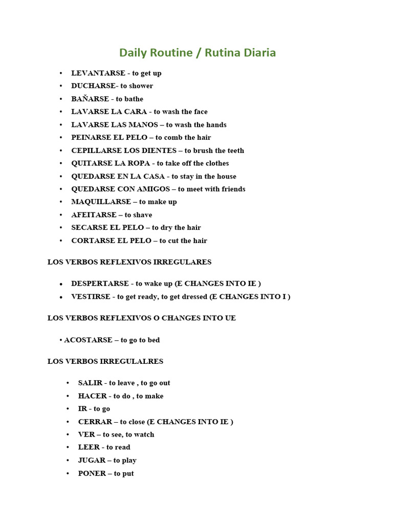 Daily Routine A1 | PDF