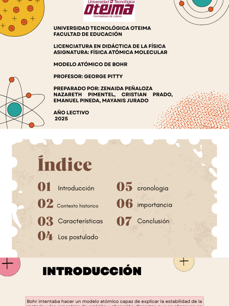 Modelo Atómico de Bohr: Fundamentos y Aplicaciones | PDF | Átomos ...