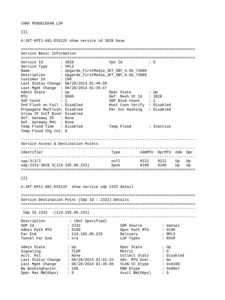 Cara Pengecekan Lsp Pdf Networking Multiprotocol Label Switching