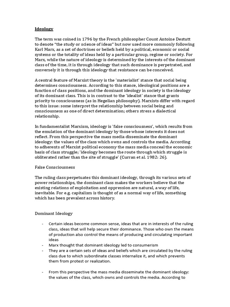 Understanding Marxist Ideology Concepts | PDF | Ideologies | Marxism