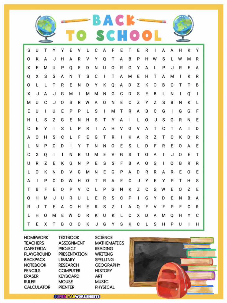 Back To School Word Search Puzzles C | PDF