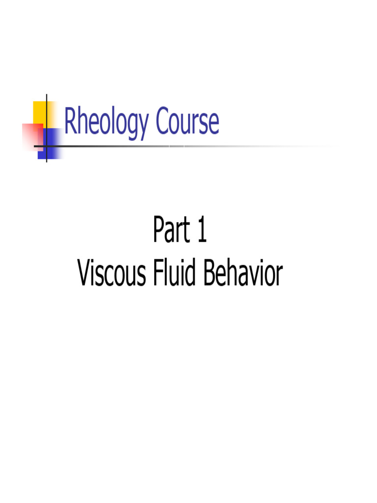 Understanding Rheology in Fluids | PDF | Viscosity | Rheology