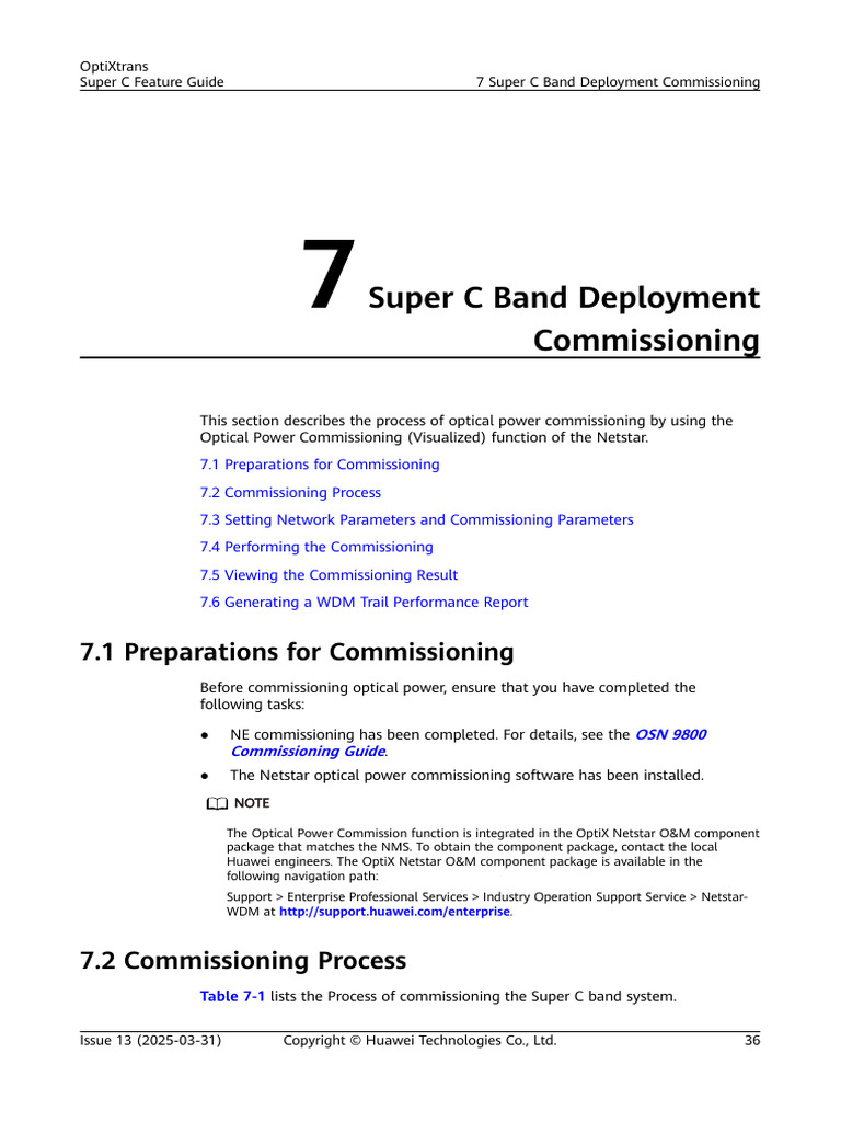 Super C Band Optical Power Commissioning | PDF | Wavelength Division ...