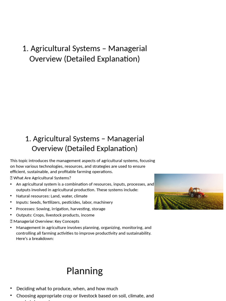 Agricultural Systems Management Readable1-3 | PDF | Agriculture ...