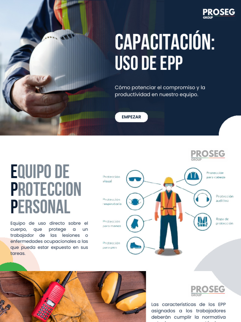 Uso EPP: Seguridad y Prevención Laboral | PDF | Oxígeno