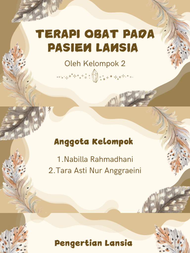 Terapi Obat Aman untuk Lansia | PDF