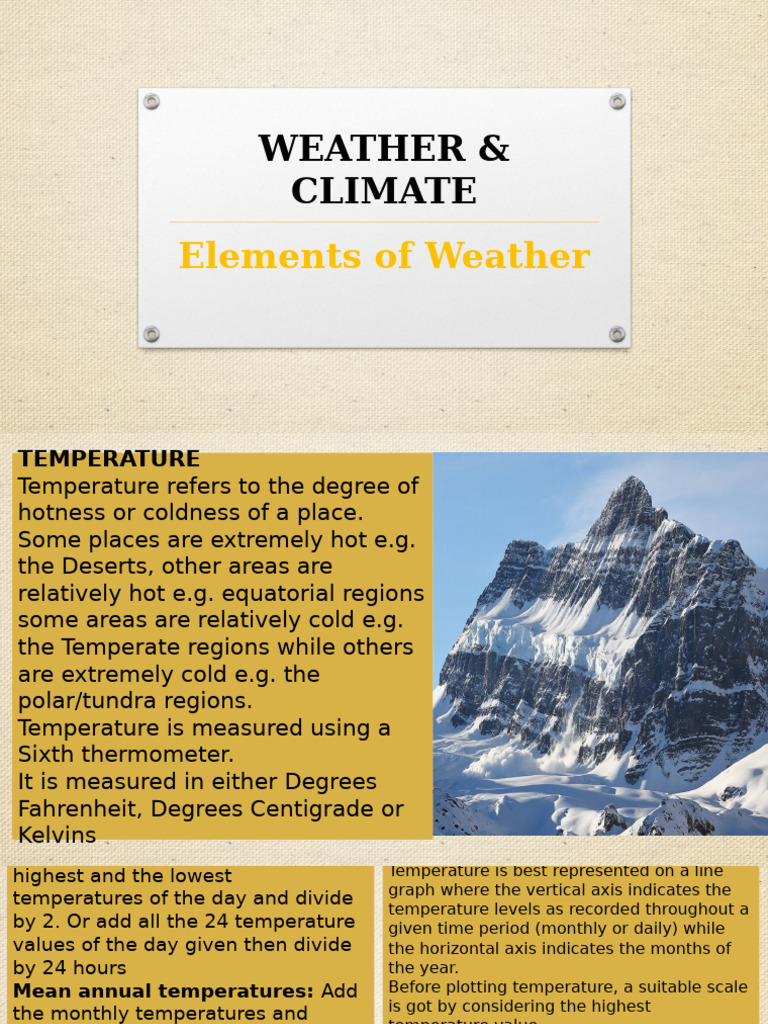 Understanding Weather and Climate Elements | PDF | Precipitation | Humidity
