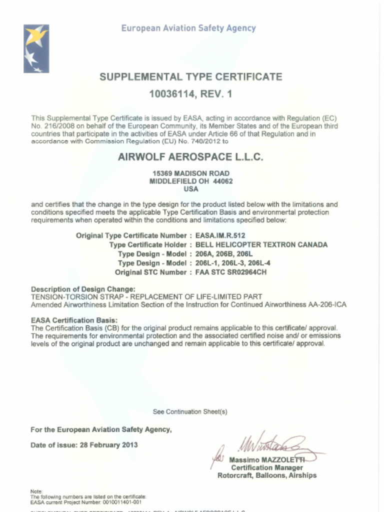 TT Strap EASA (Europe) | PDF