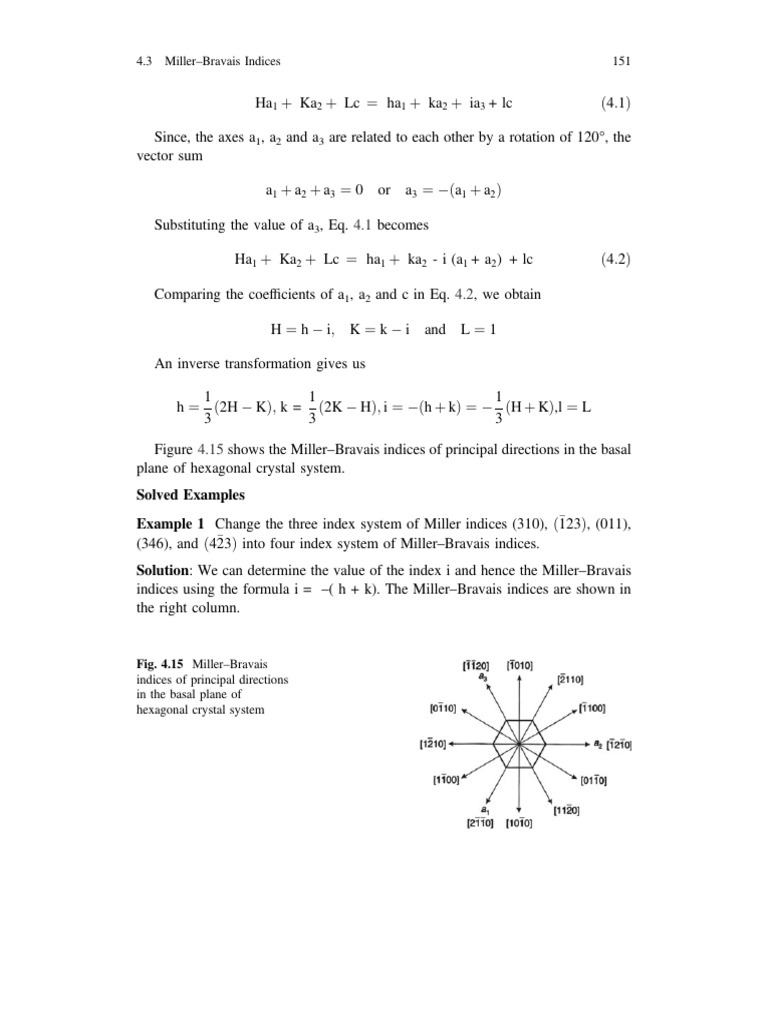Pages 193 - 197 - Miller Indeces & Miler-Bravais Indices - Wahab ...