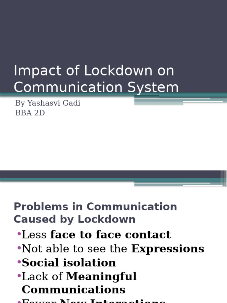 Impact of Lockdown On Communication System | PDF