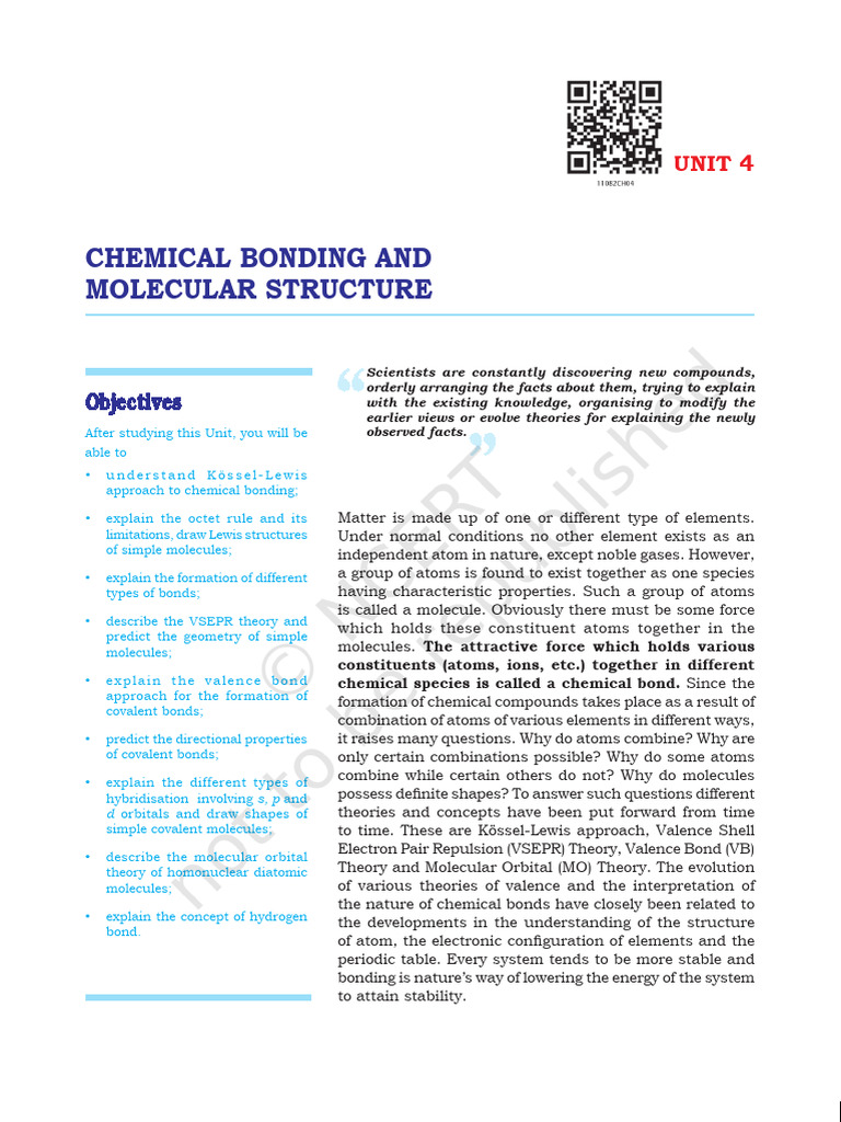 Chemical Bonding | PDF | Chemical Bond | Ionic Bonding