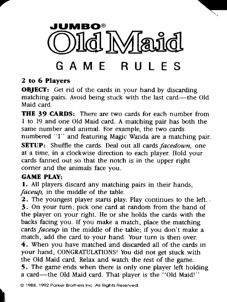 Old Maid | PDF