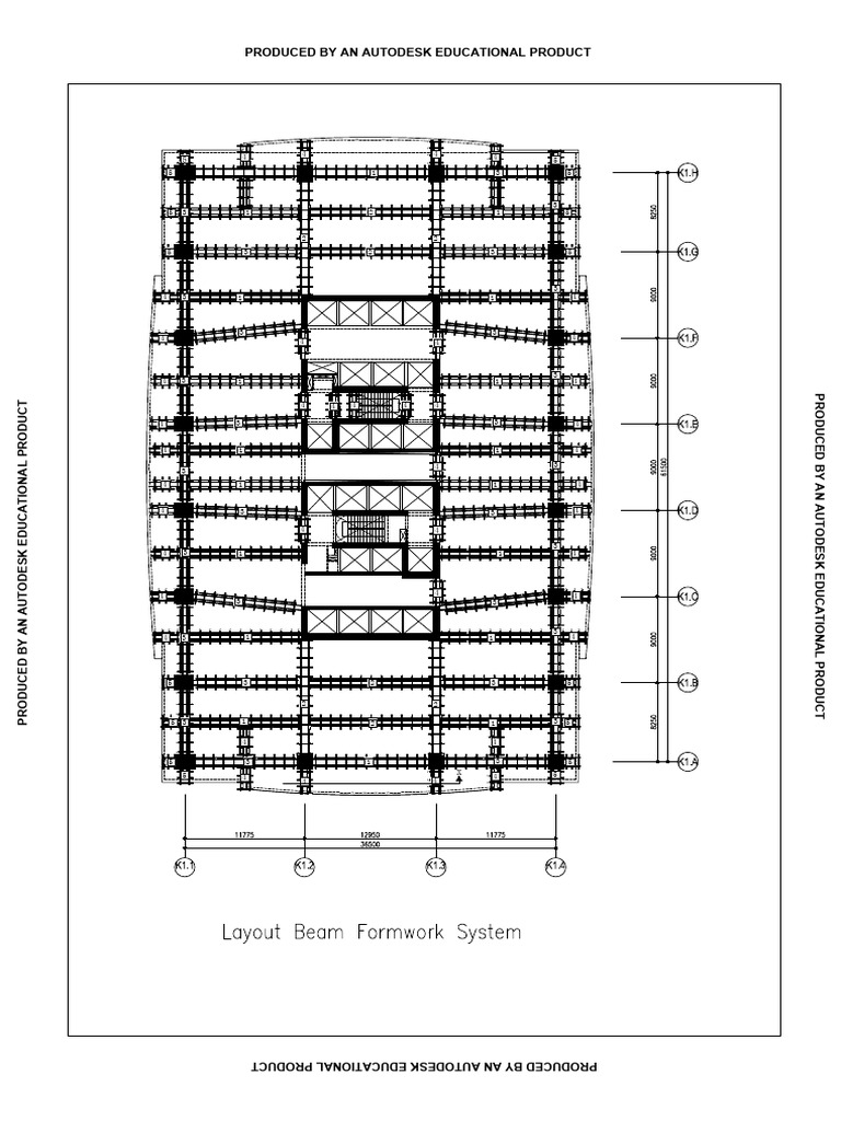 Layout Beam Form Work | PDF