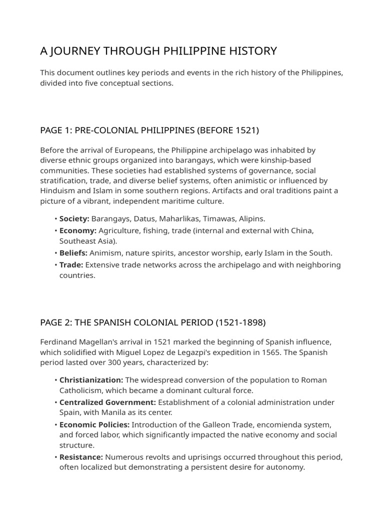 Philippine History Notes | PDF | Philippines | President Of The Philippines