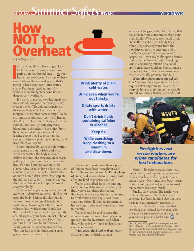How Not To Overheat | PDF | Perspiration | Hyperthermia
