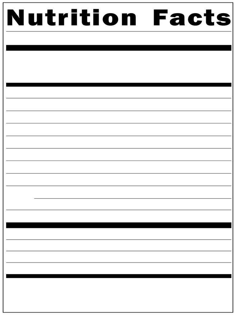 Nutrition Label | PDF