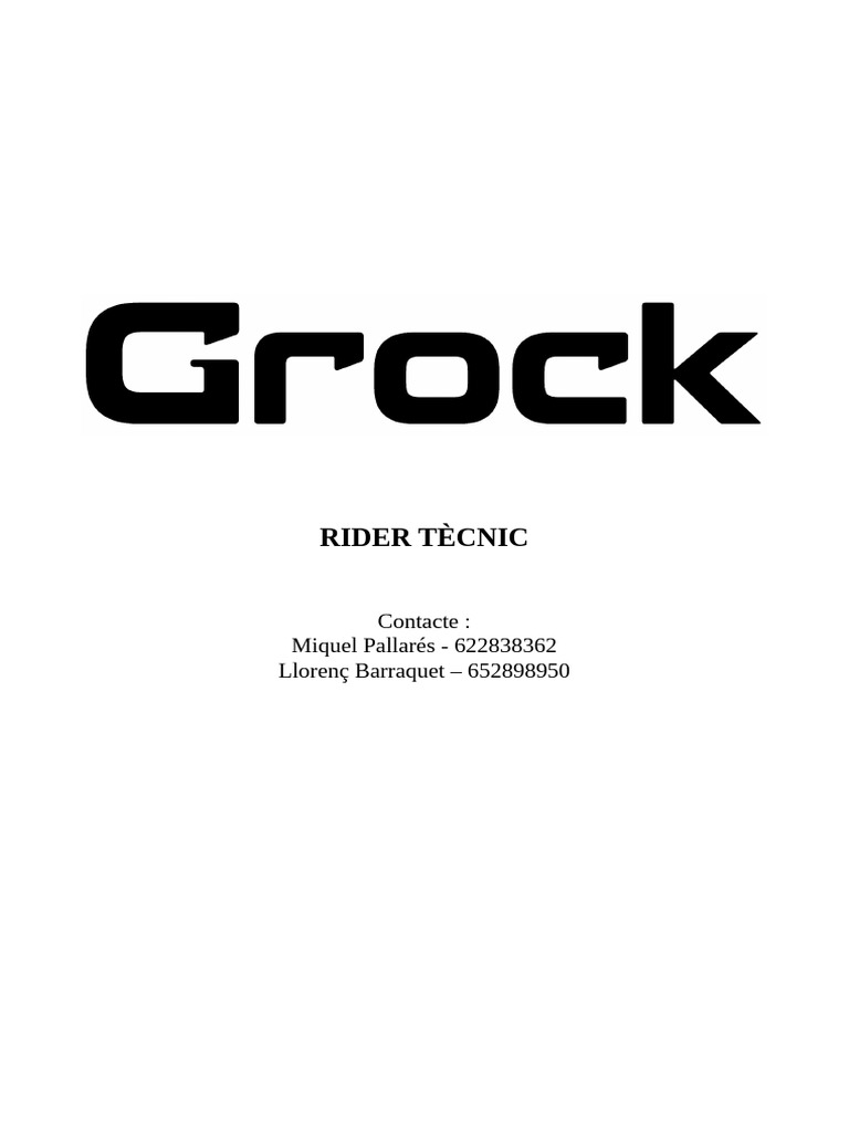 Grock - Rider Tècnic | PDF