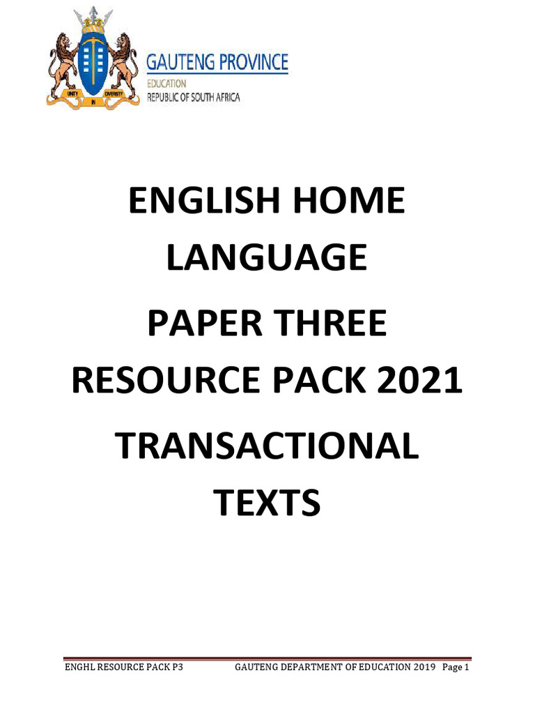 English Paper 3 Resource Pack 2021 | PDF | Email Spam