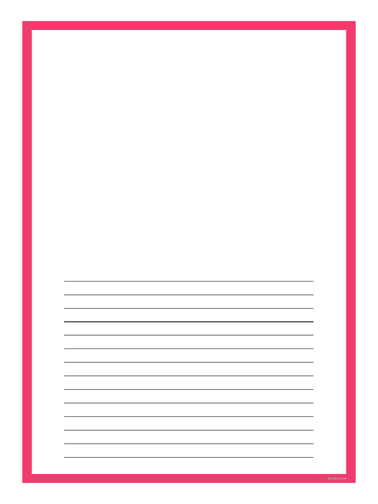Multicoloured Page Borders Half Narrow Lined | PDF