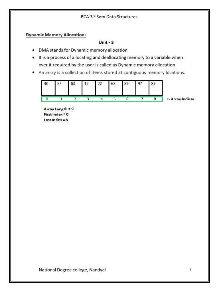 UNIT3 | PDF | Pointer (Computer Programming) | Algorithms And Data Structures