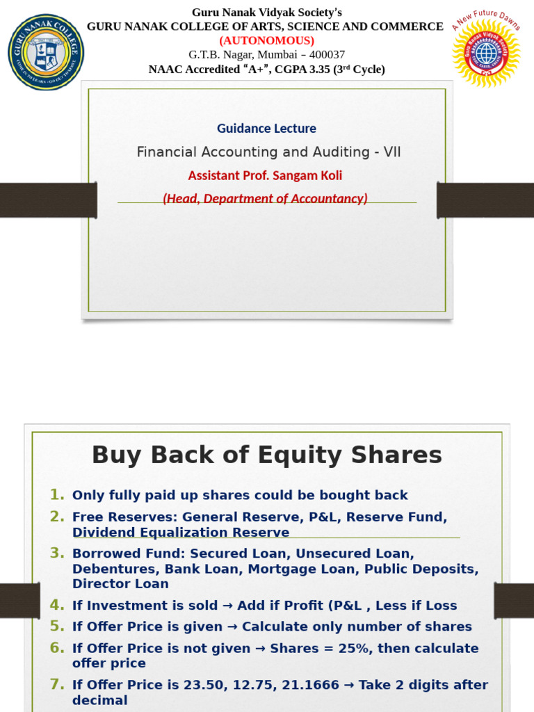 Financial Accounting Presentation | PDF | Debits And Credits ...