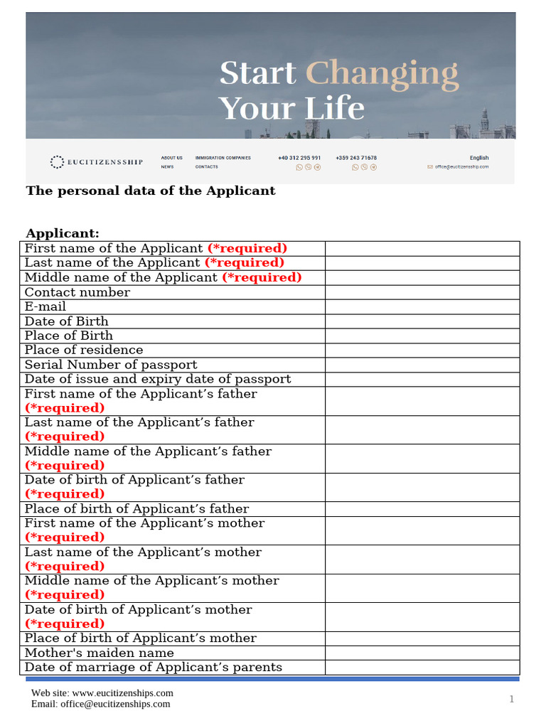 Family Tree Application Form | PDF | Grandparent | Adulthood