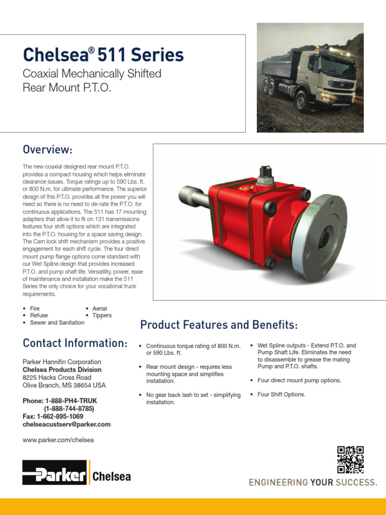 Chelsea 511 Series Rear Mount P.T.O. | PDF
