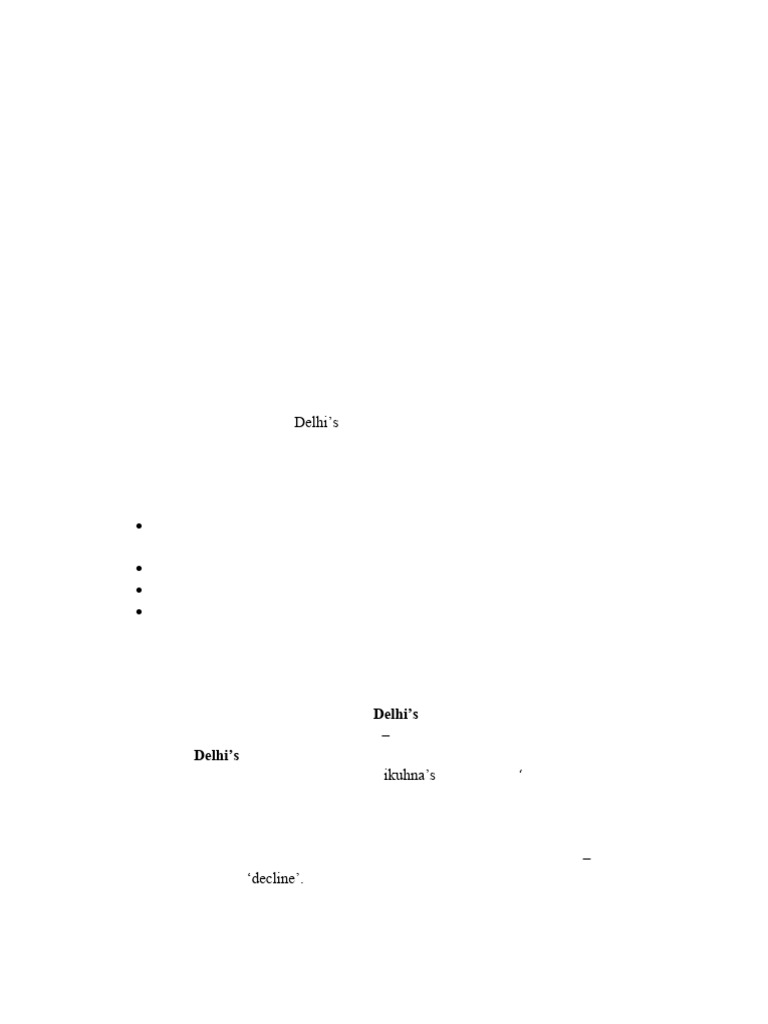 Delhi's Early Modern History Course | PDF | Delhi