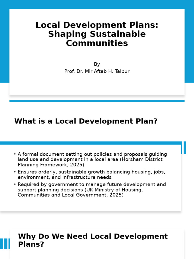 Local Development Plans for Sustainable Growth | PDF | Sustainability ...