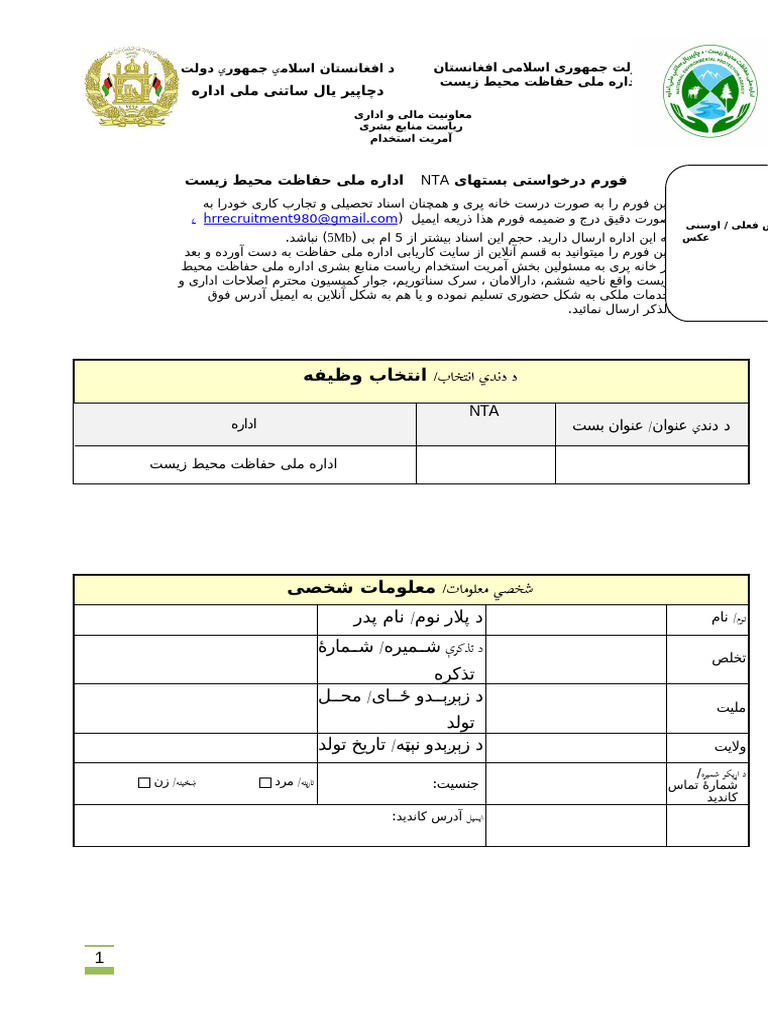 NTA Form | PDF