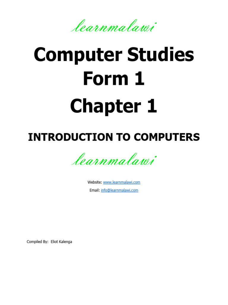 Computer (F1-4) Malawi | PDF | Random Access Memory | Operating System
