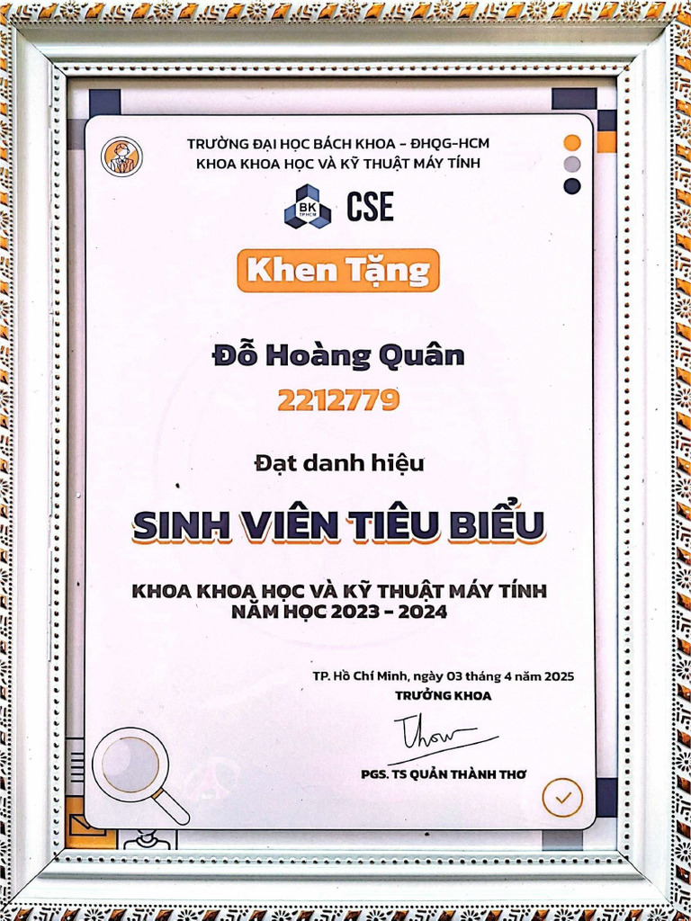 Outstanding Student - Faculty of Computer Science & Engineering ...