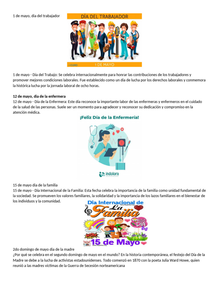 Fechas Importantes | PDF