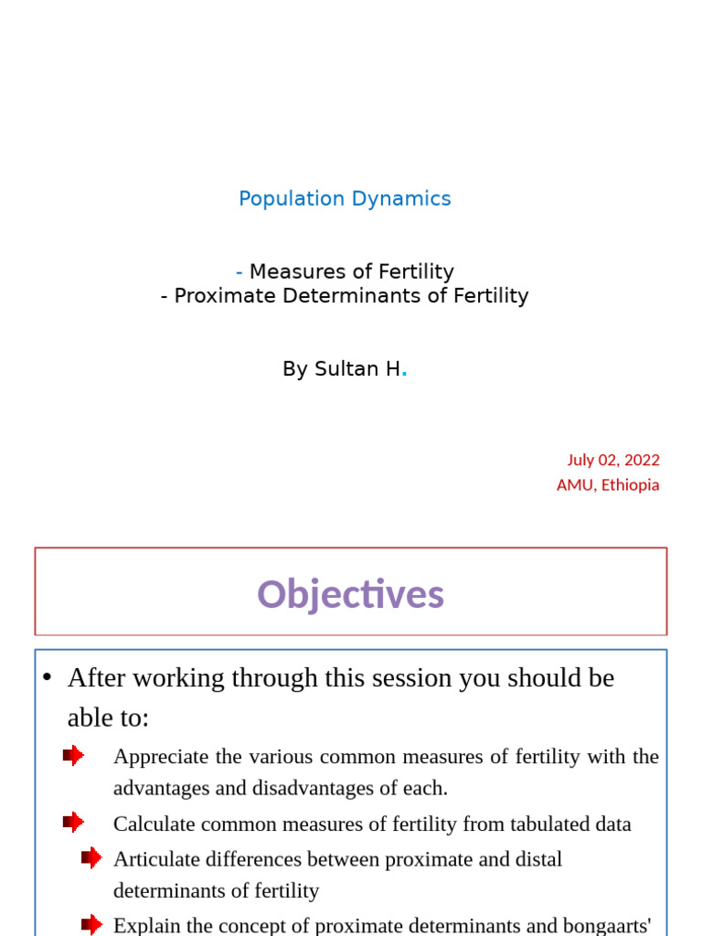 Session-4-Measure of Fertility and Reproduction | PDF | Fertility ...