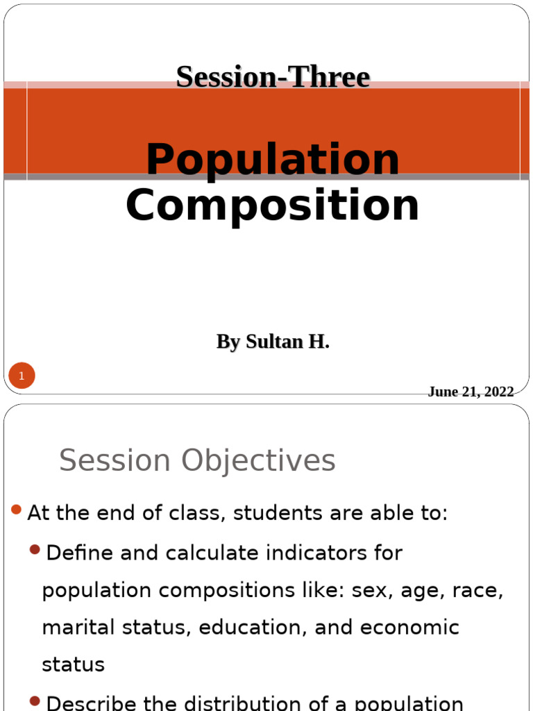 Session 3 Population Composition | PDF | Marriage | Citizenship