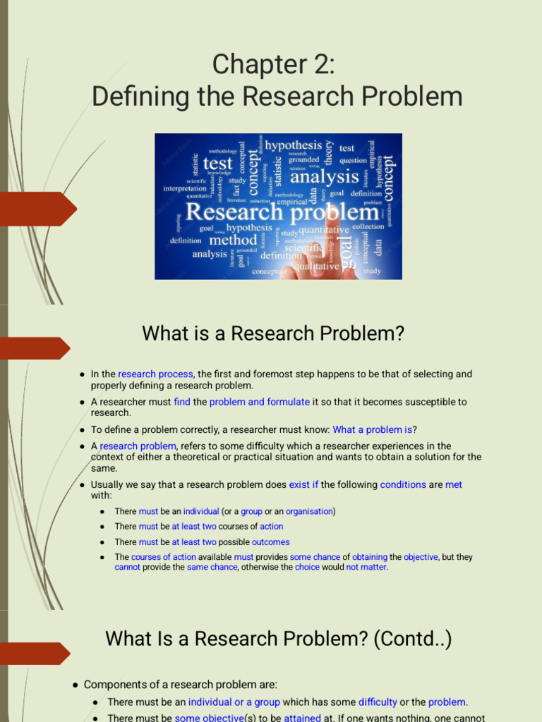 Defining a Research Problem Explained | PDF | Data | Cognitive Science