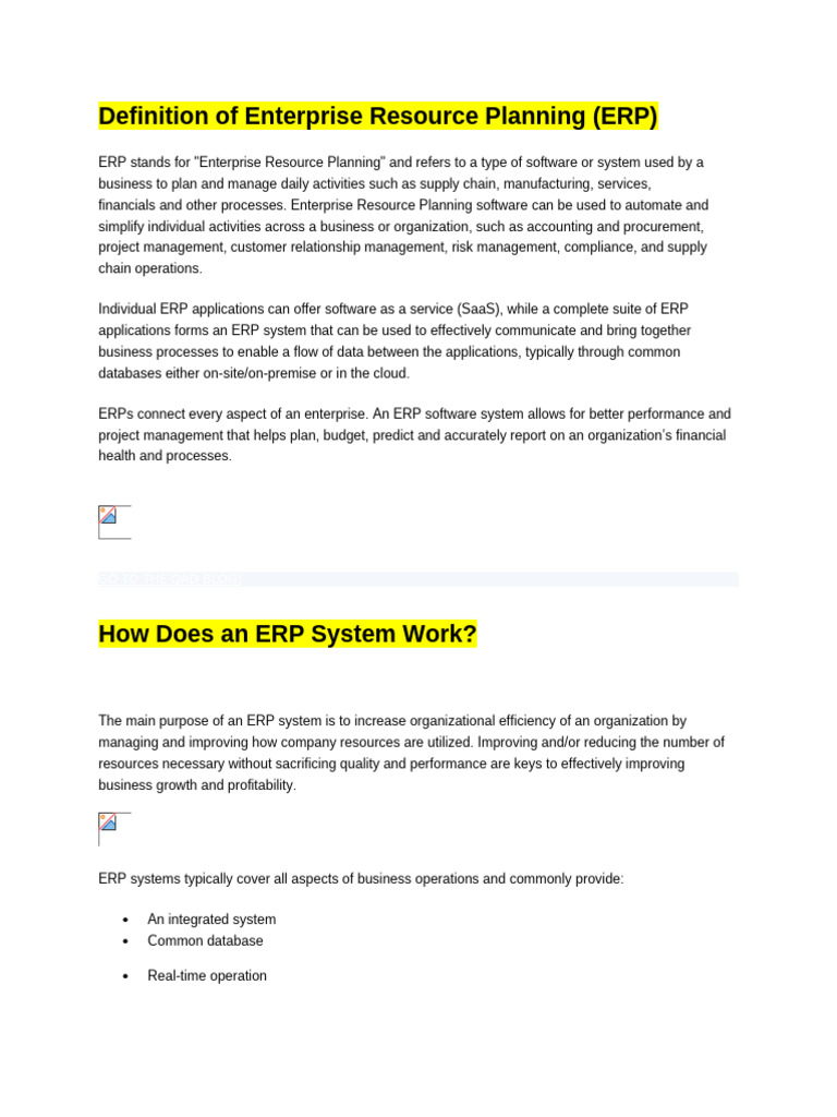Definition of Enterprise Resource Planning | PDF | Enterprise Resource Planning | Cloud Computing